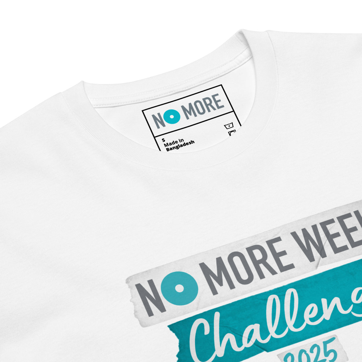 NO MORE Challenge 2025 Unisex Tee (White) – NO MORE Store